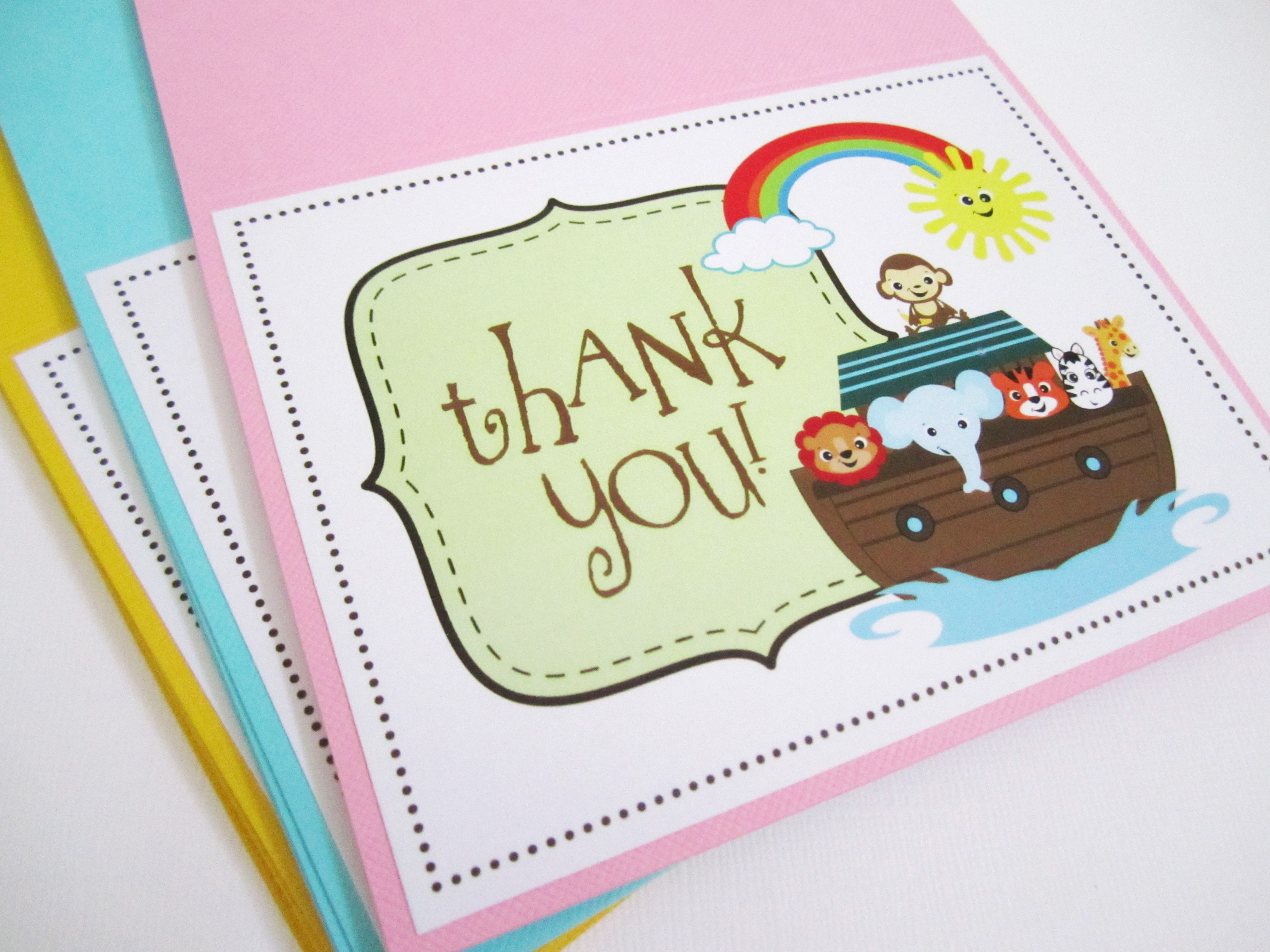 Noah's Ark Thank You Cards on Storenvy