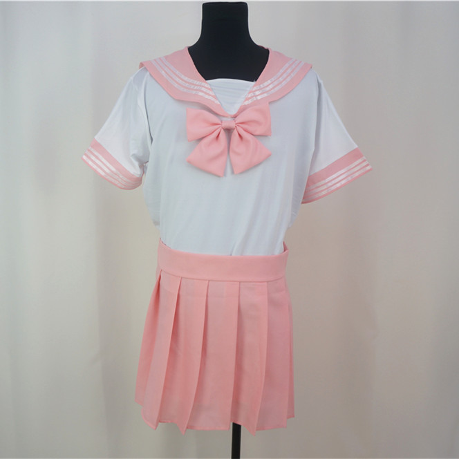 Loose Plus Size Pastel Cute Baby Pink Sailor Seifuku School Uniform Top ...
