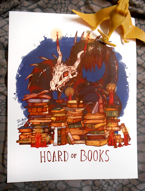 HOARD OF BOOKS PRINT on Storenvy