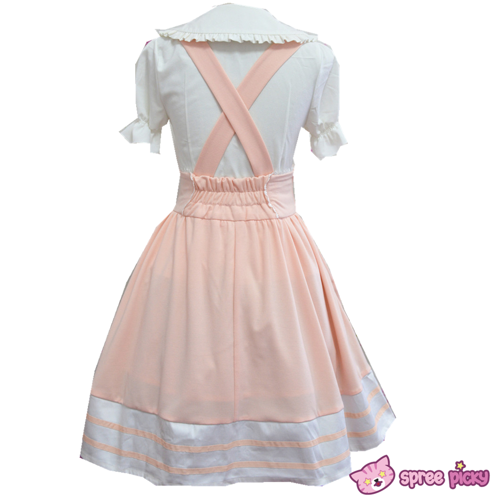 Light Orange School Uniform Suspender Skirt Only SP141083 · SpreePicky ...