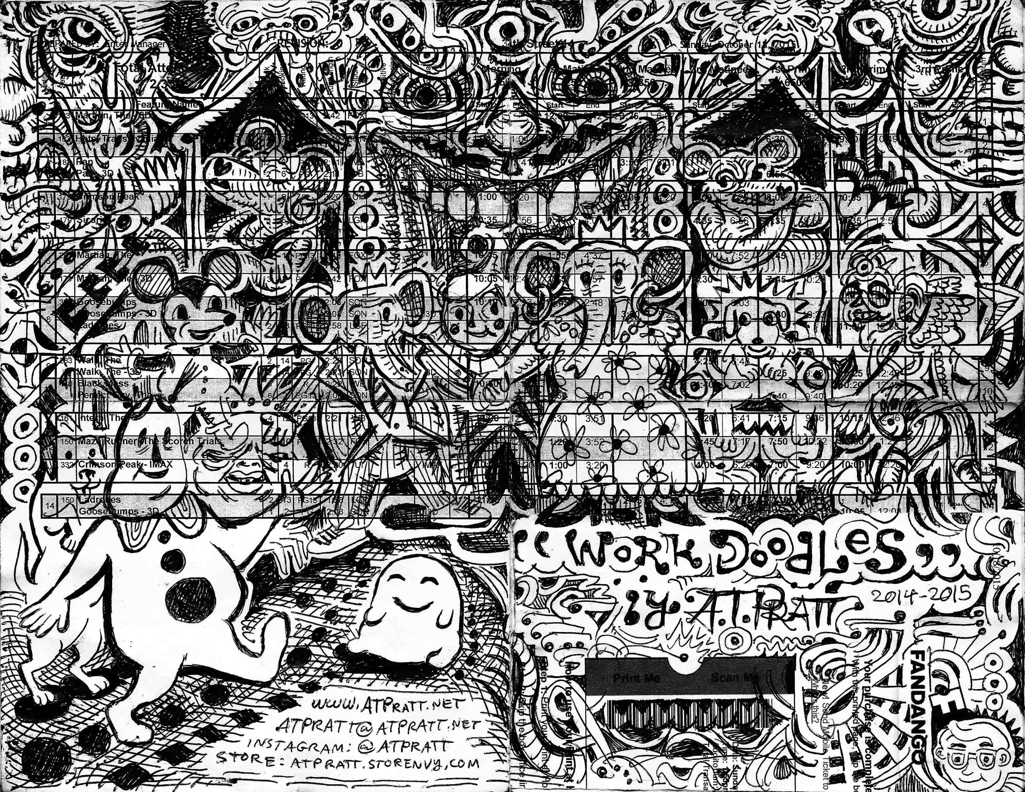 "Work Doodles" on Storenvy