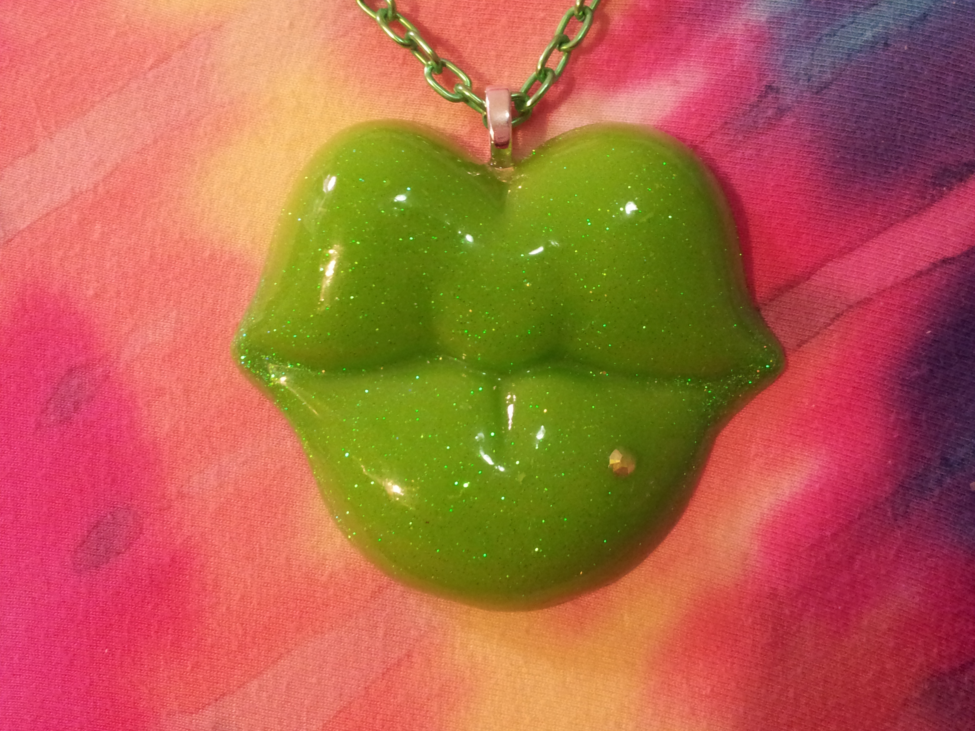 Sparkly Lime Lips on Storenvy