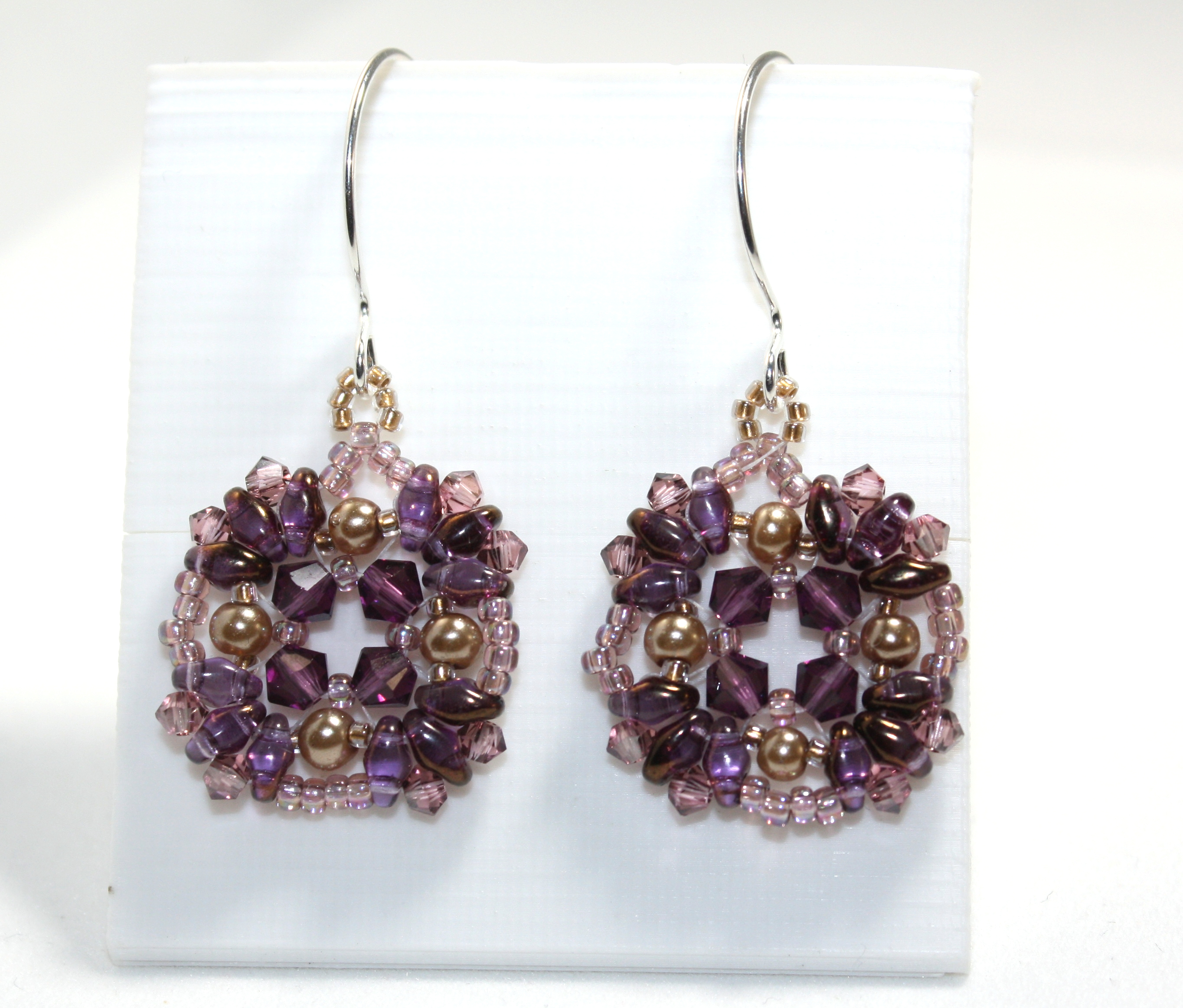 Passionate Purple Crystal Earrings · Mandala Obsession · Online Store ...