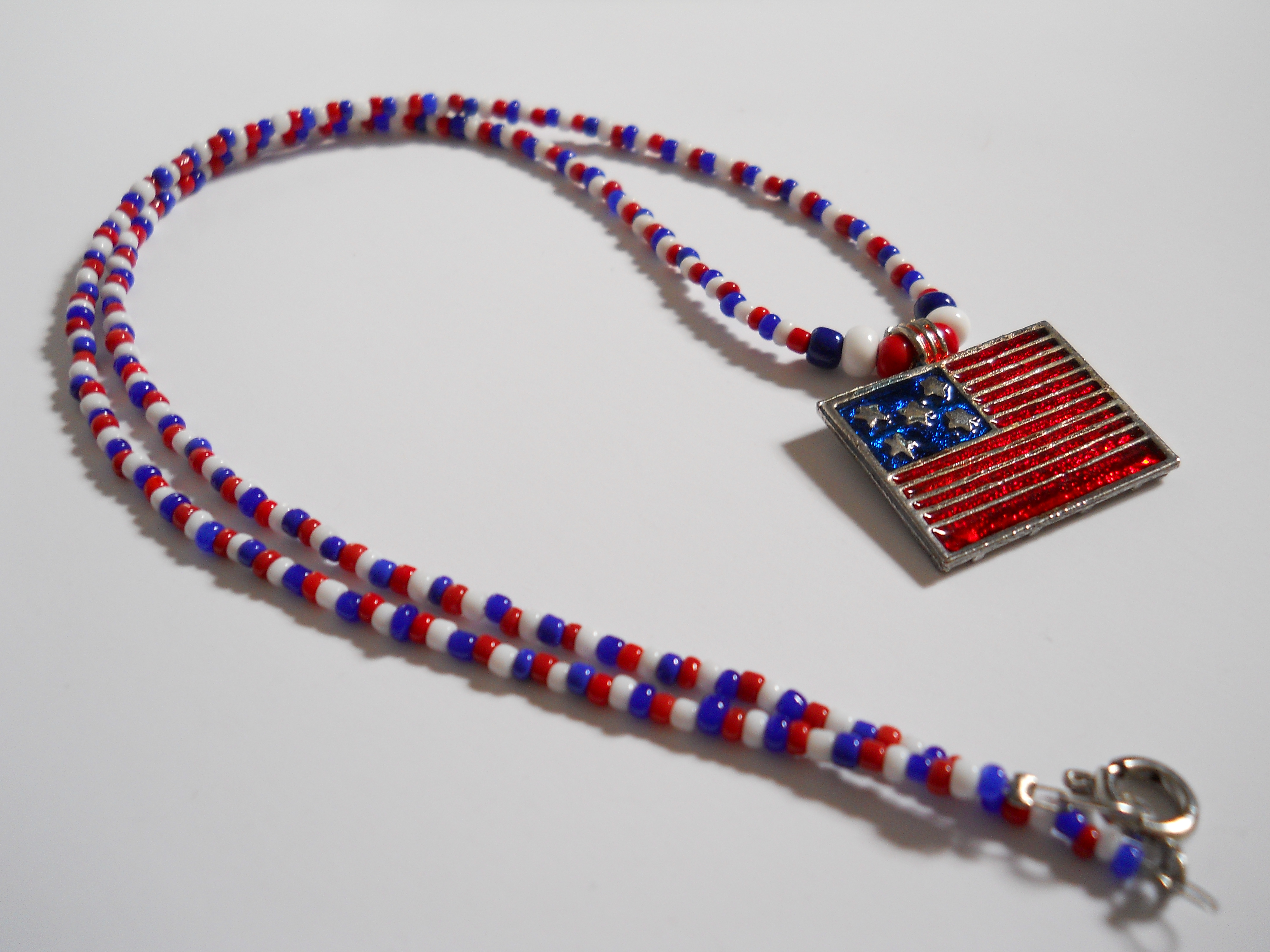 American Flag Pendant Necklace on Storenvy