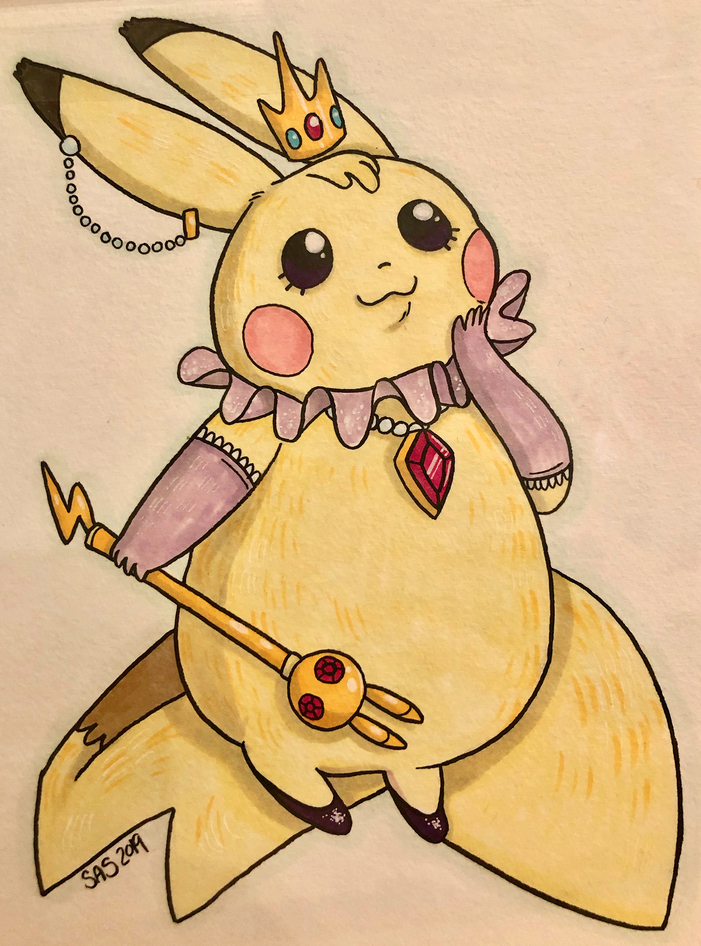 Princess Pikachu Original · Steph Stanga Illustration · Online Store ...