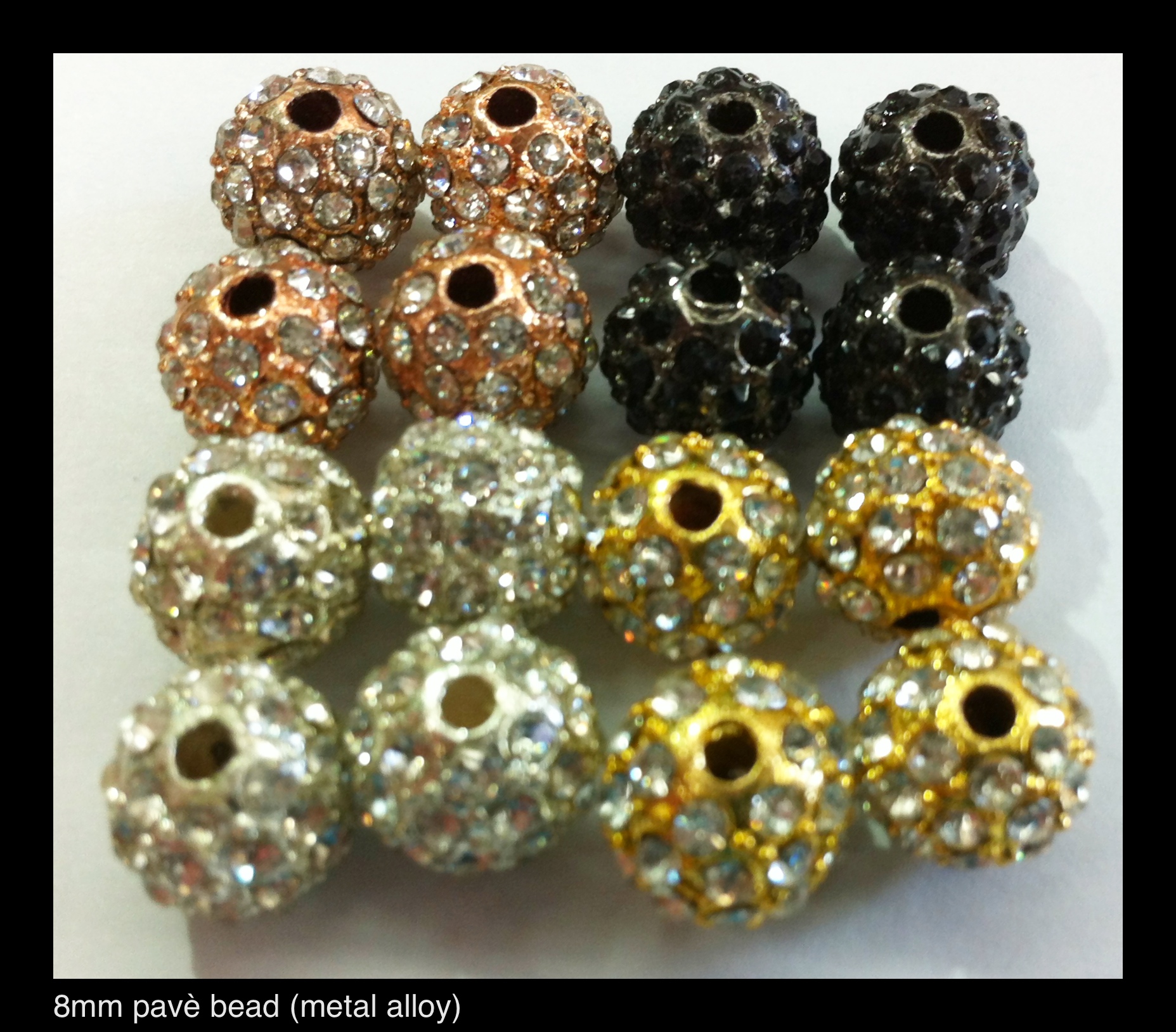 8mm Pavé bead (metal alloy) · BEADSHINES · Online Store Powered by Storenvy